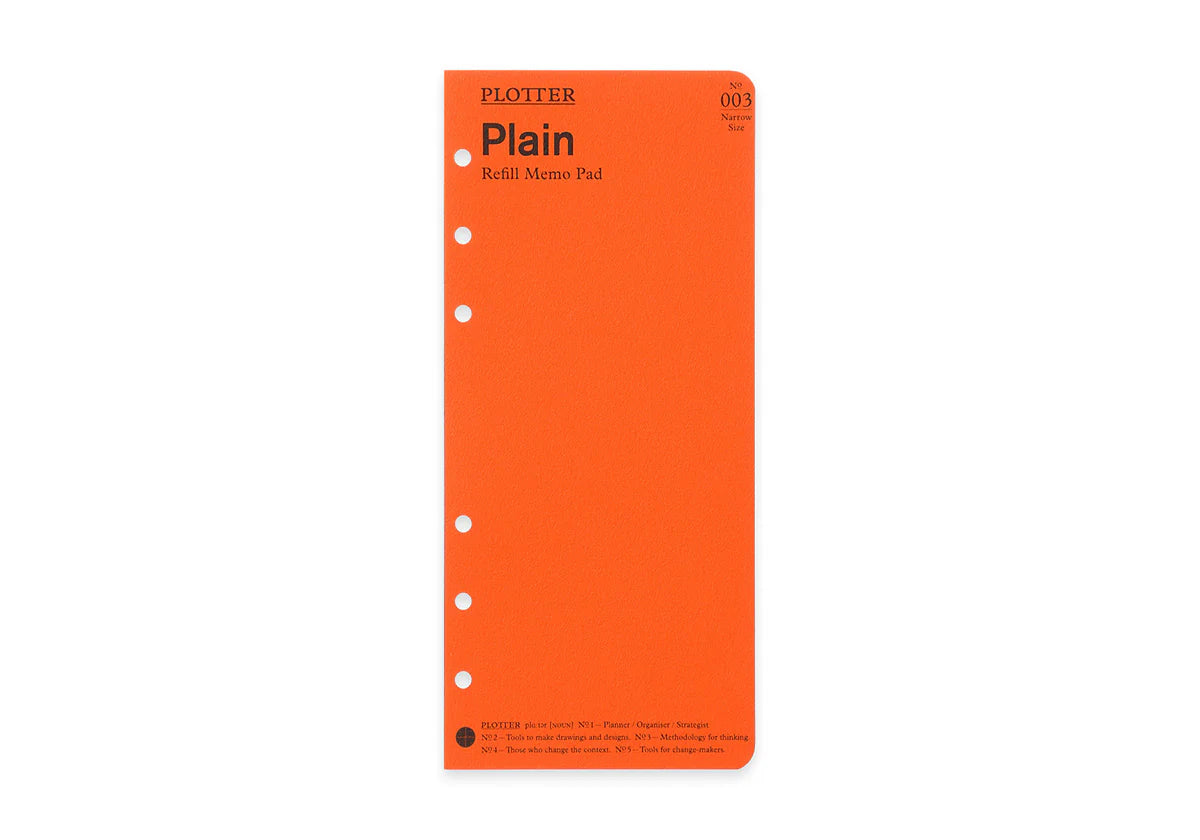 PLOTTER Plain Memo Pad (80 Sheets) - Narrow Size – Flax Pen to Paper