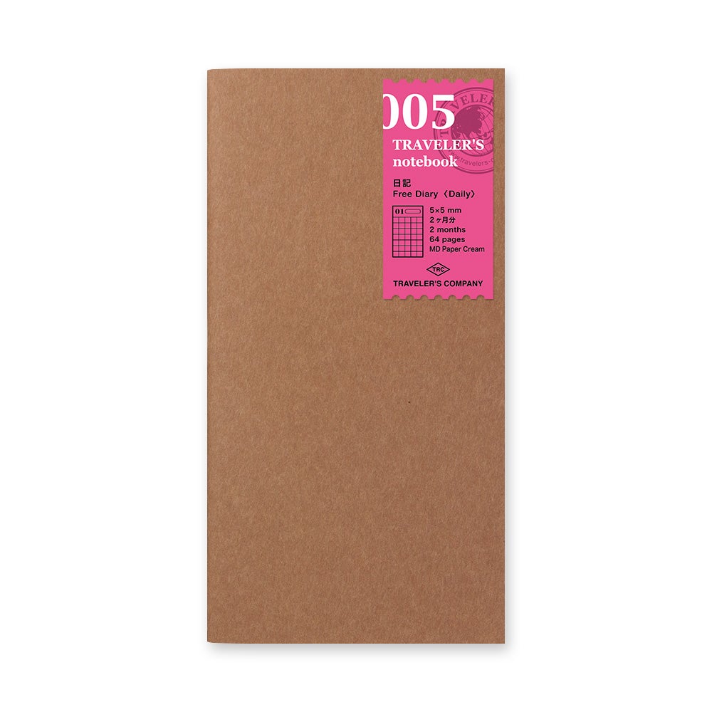 TRAVELER'S Notebook Standard Size Refill - 005 Diary Planner – Flax Pen ...