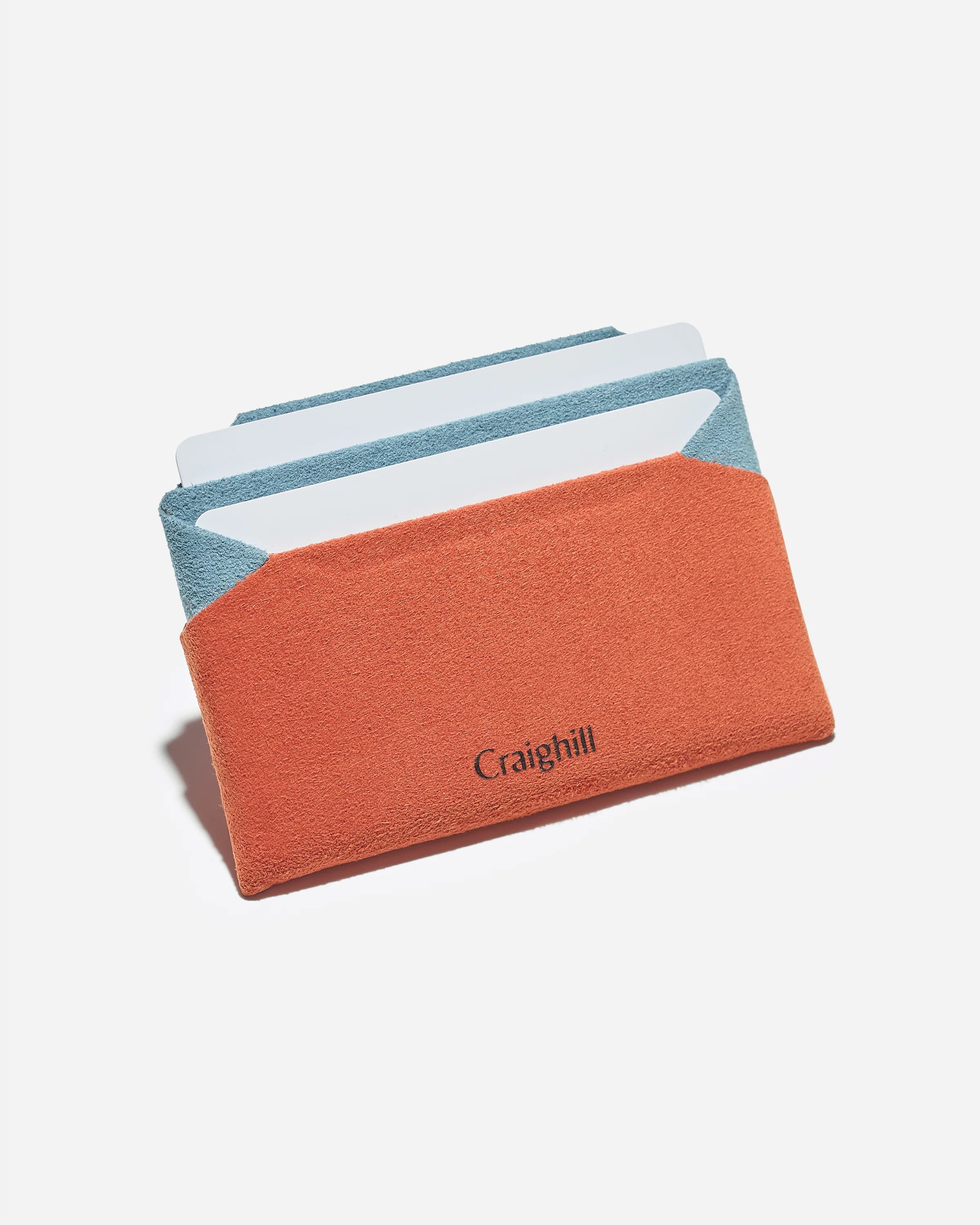 Craighill Batten Card Wallet - Sky/Orange – Flax Pen to Paper