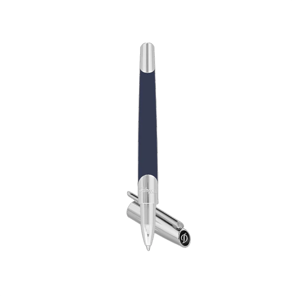 S.T. Dupont Defi Millennium Silver And Navy Blue Rollerball Pen – Flax ...