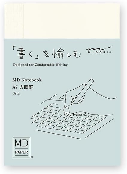 MD Notebook A7 Grid – Flax Pen to Paper