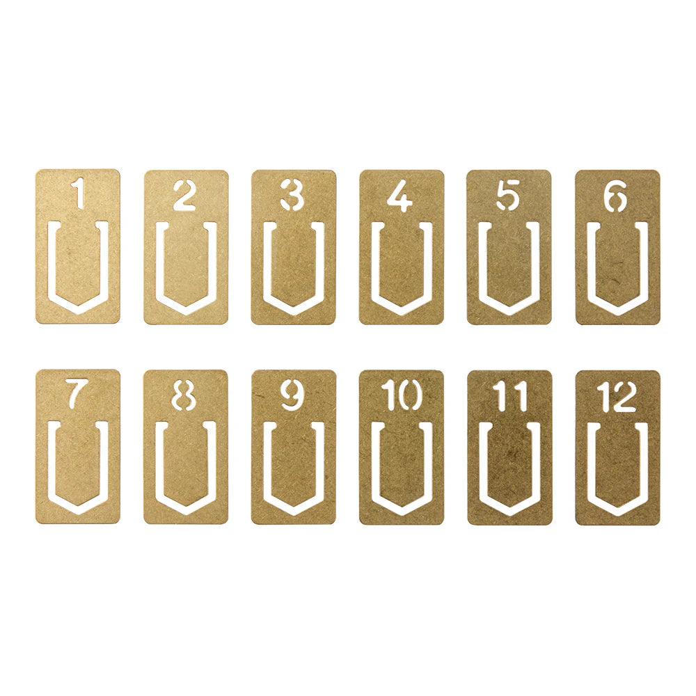 TRAVELER'S CO. refill - Brass Number Clip – Flax Pen to Paper