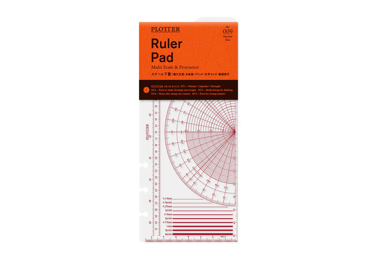 PLOTTER Narrow Ruler Pad – Flax Pen to Paper