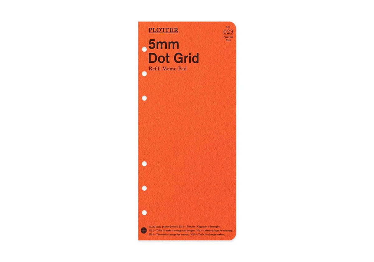 PLOTTER 5mm Dot Grid Memo Pad (80 Sheets) - Narrow Size – Flax Pen to Paper