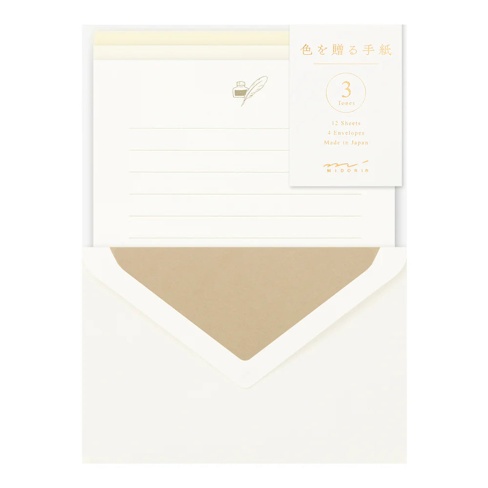 Midori Letter Set "Giving A Color" White – Flax Pen to Paper