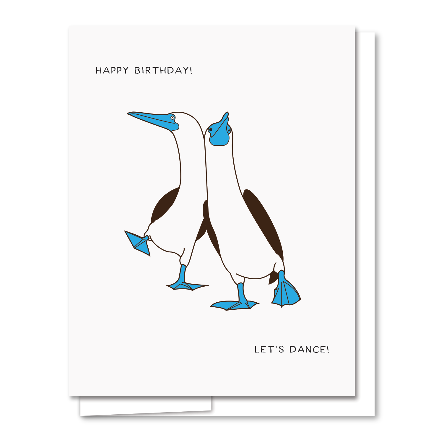 Quick Brown Fox Letterpress Booby Birthday Card – Flax Pen to Paper