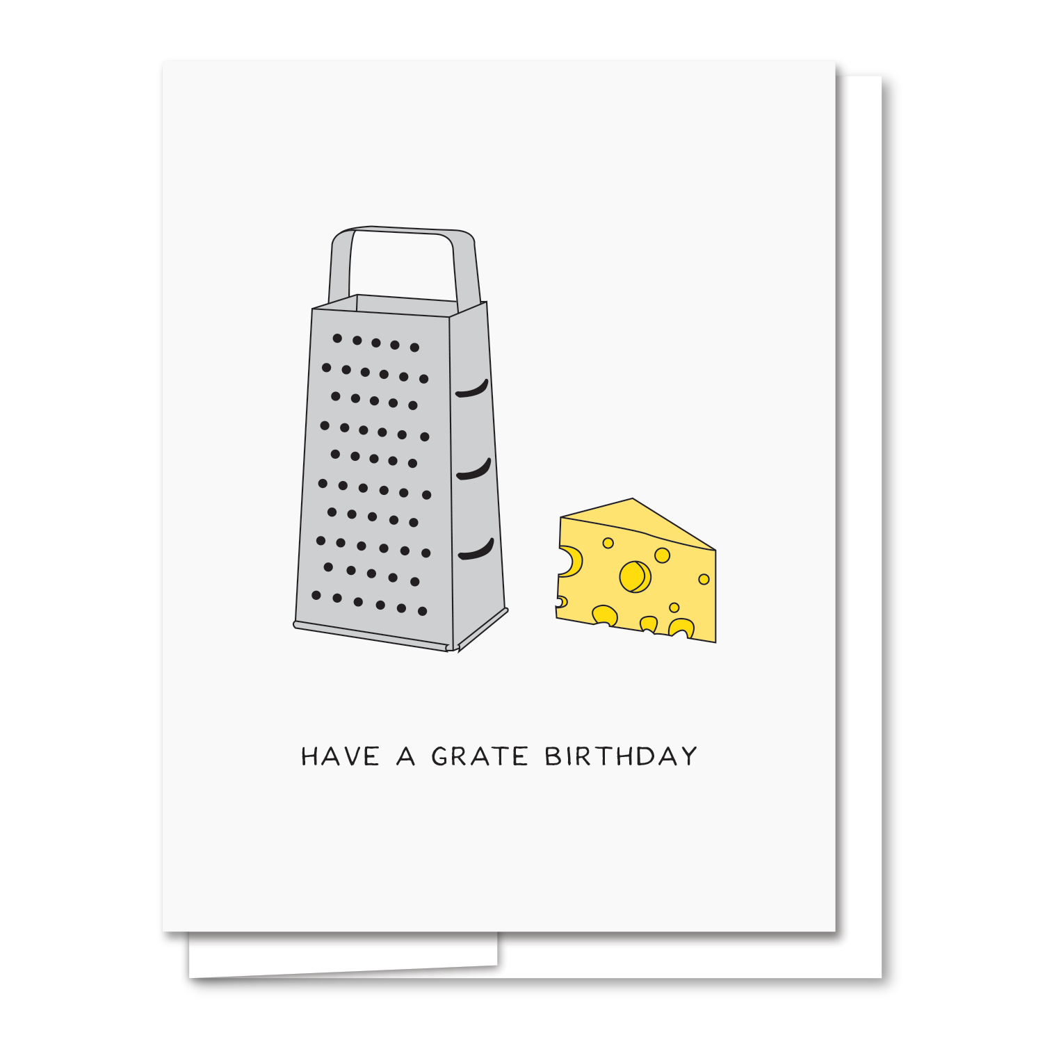 Quick Brown Fox Letterpress Cheese Grate Birthday Card – Flax Pen to Paper