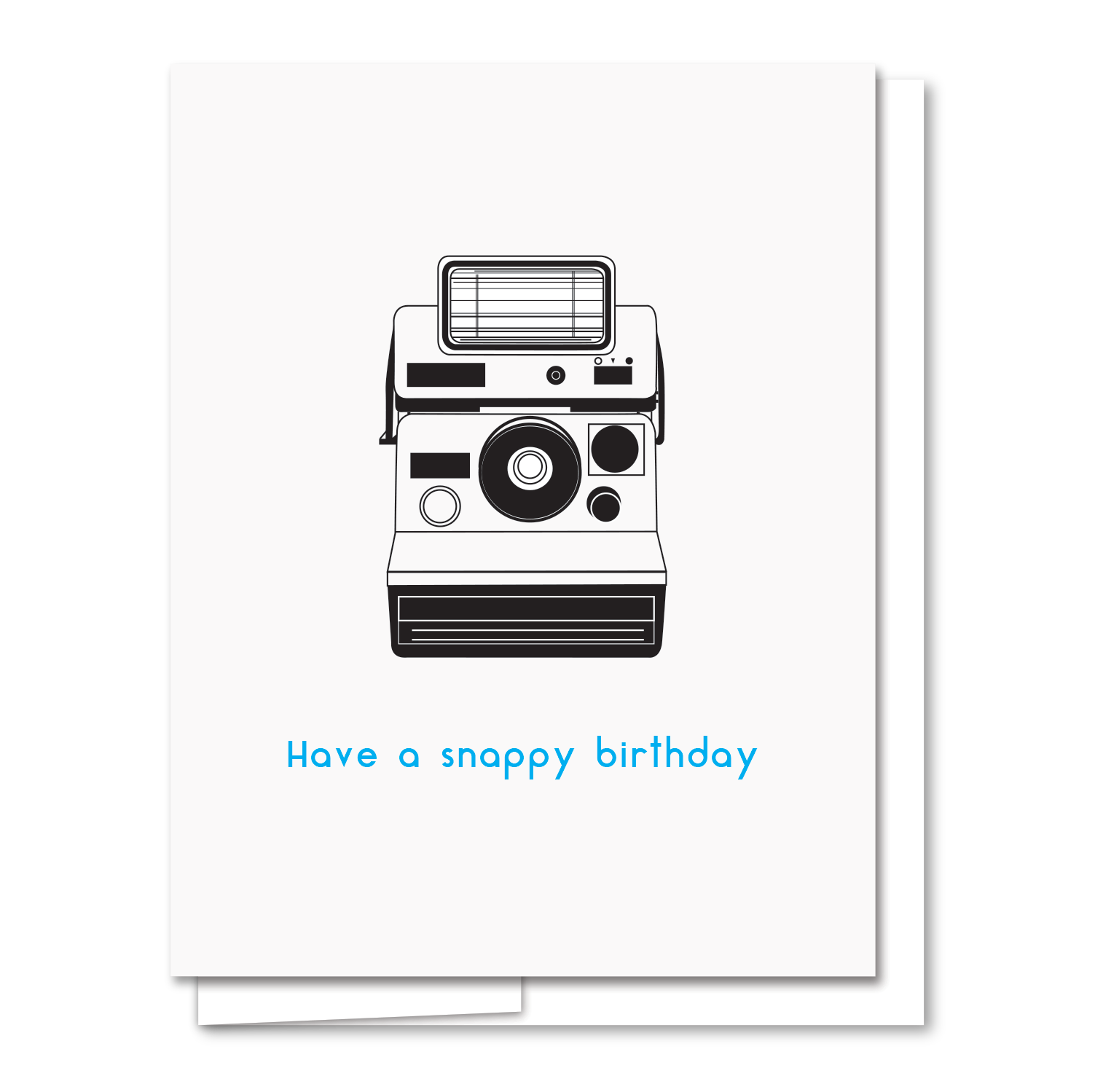 Quick Brown Fox Letterpress Camera Birthday Card – Flax Pen to Paper