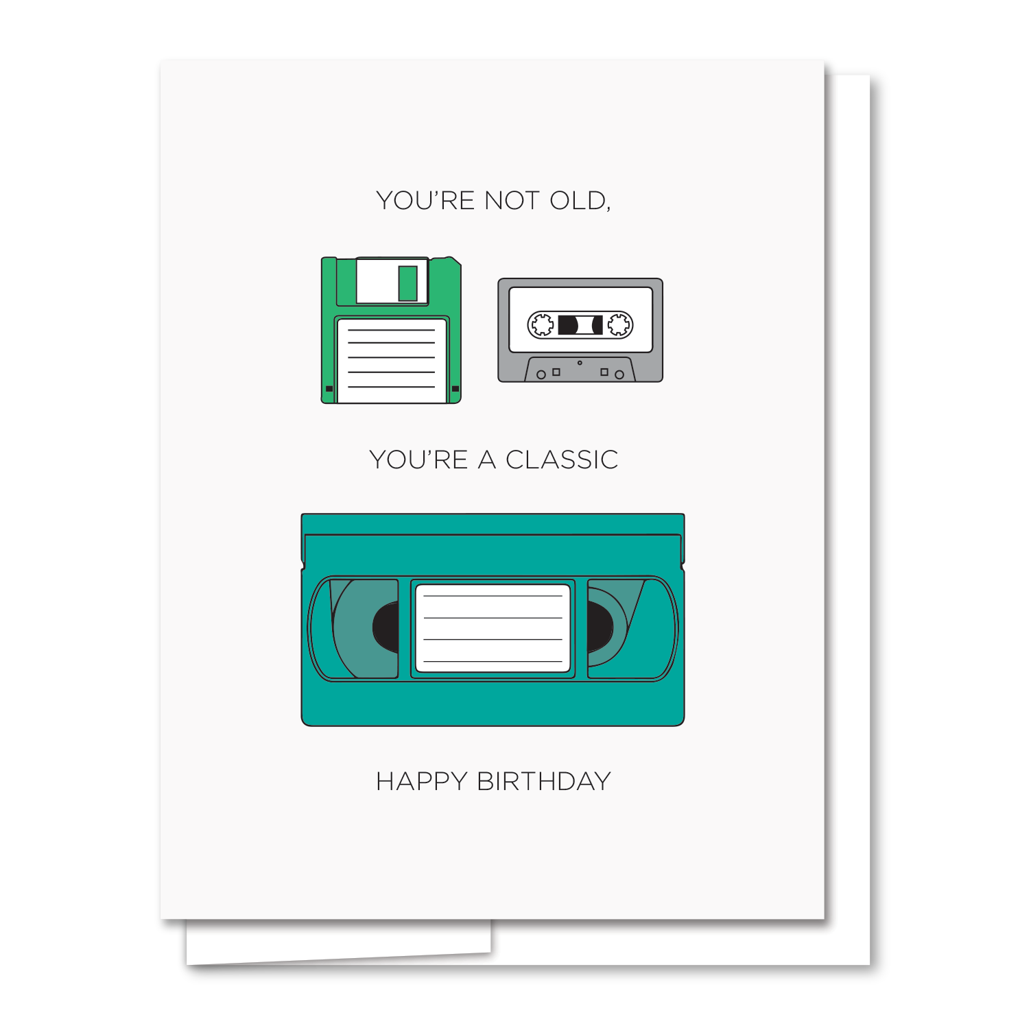 Quick Brown Fox Letterpress Classic Birthday Card – Flax Pen to Paper