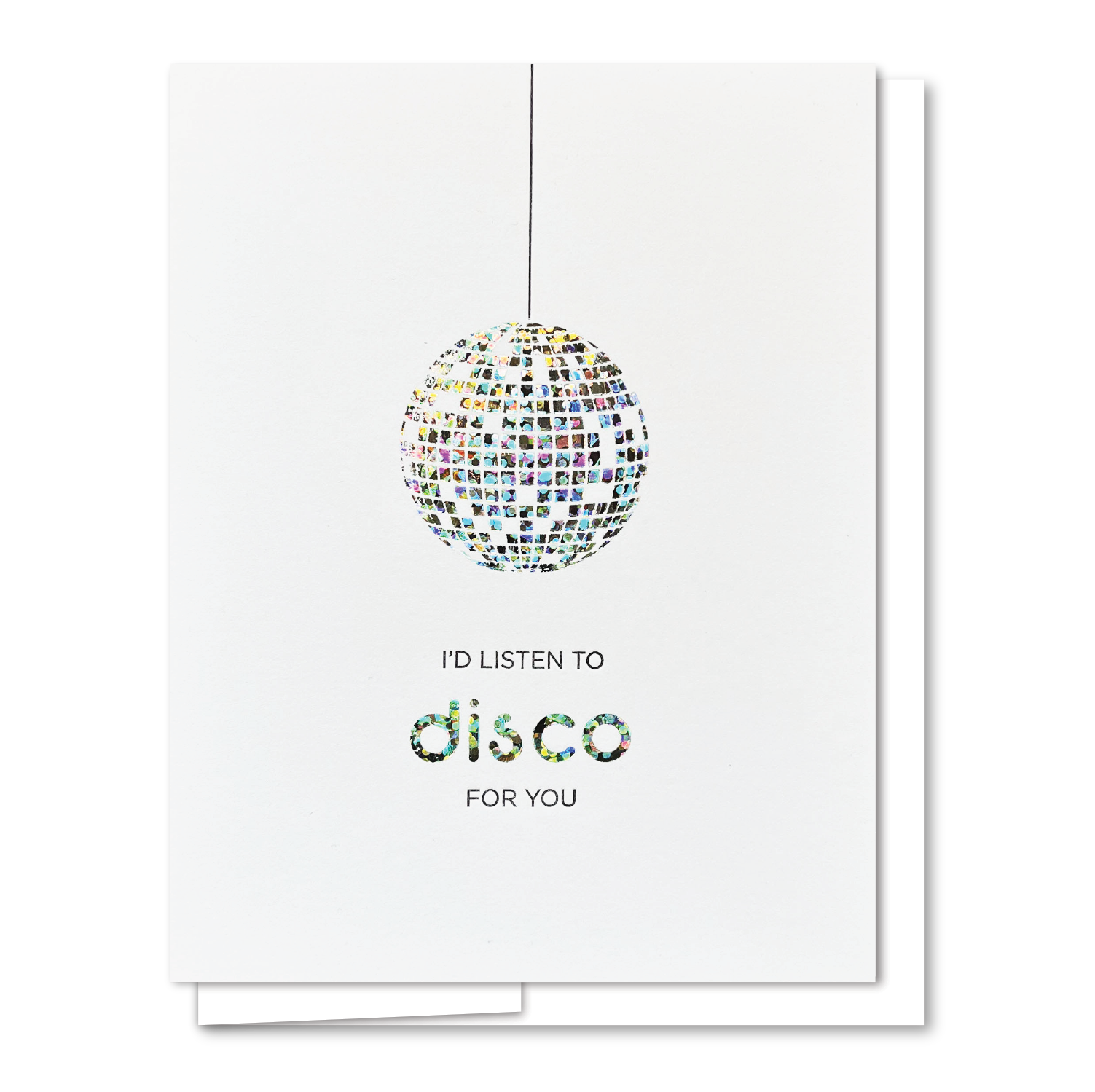 Quick Brown Fox Letterpress Disco Love Card – Flax Pen to Paper