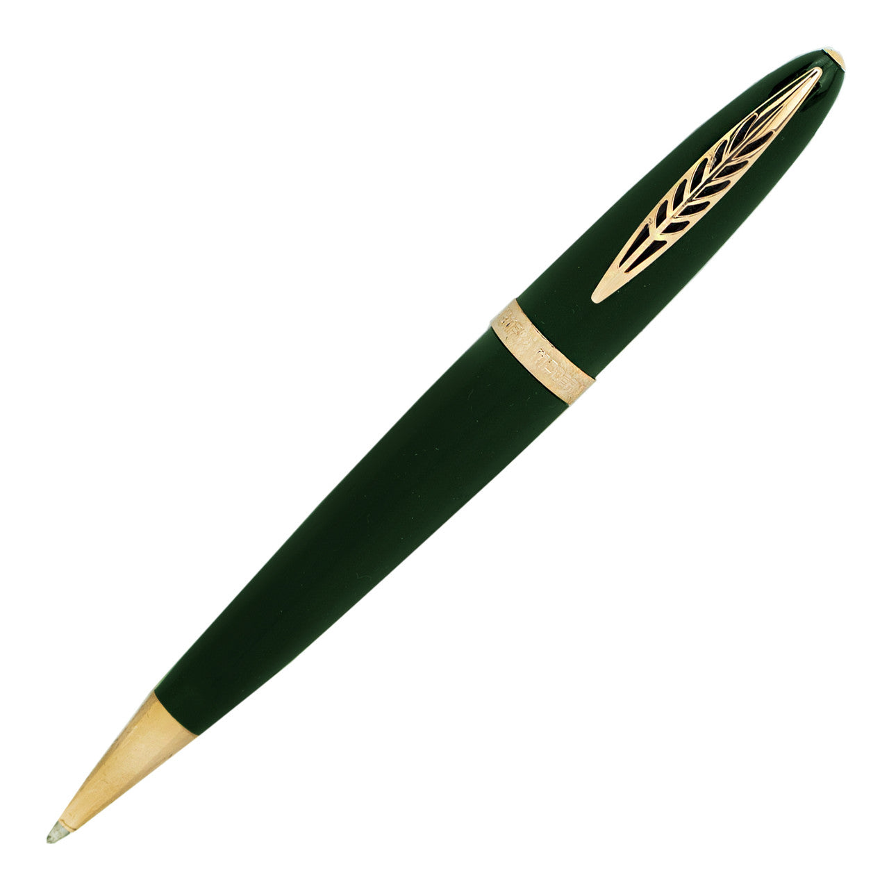 Pineider Modern Times Ballpoint - British Green - Rose Gold Trim – Flax ...