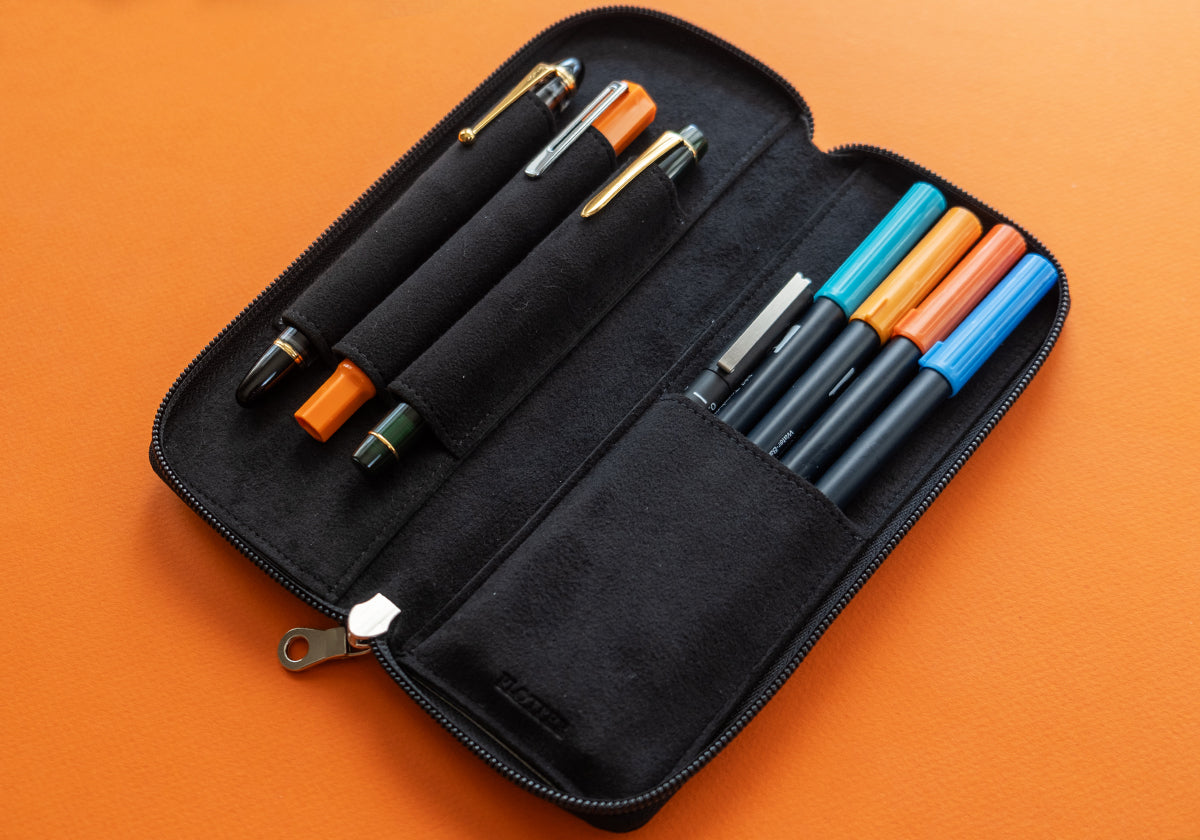 PLOTTER Long Zipper Pen Case Black – Flax Pen to Paper