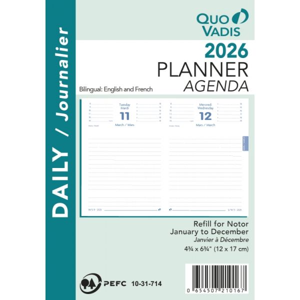 Quo Vadis 2026 Notor Refill – Flax Pen to Paper