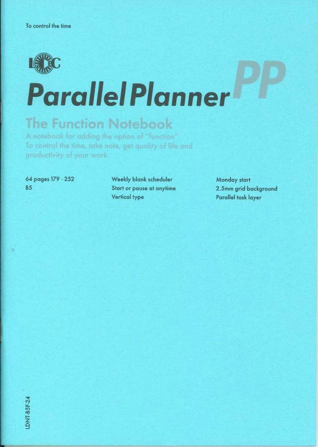 Luddite Function Notebook B5 - ParallelPlanner – Flax Pen to Paper