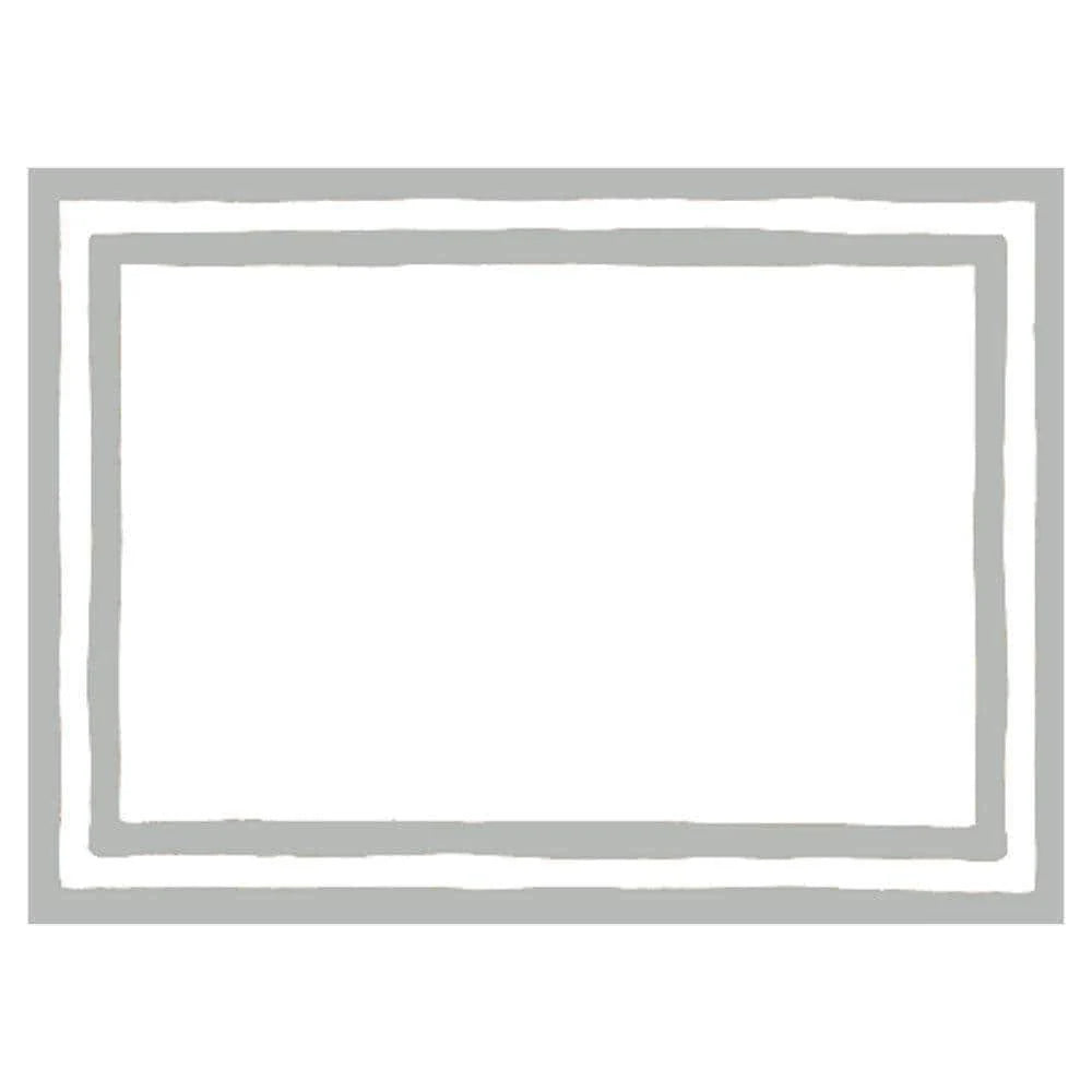 Caspari Border Stripe Adhesive Labels - Silver – Flax Pen to Paper