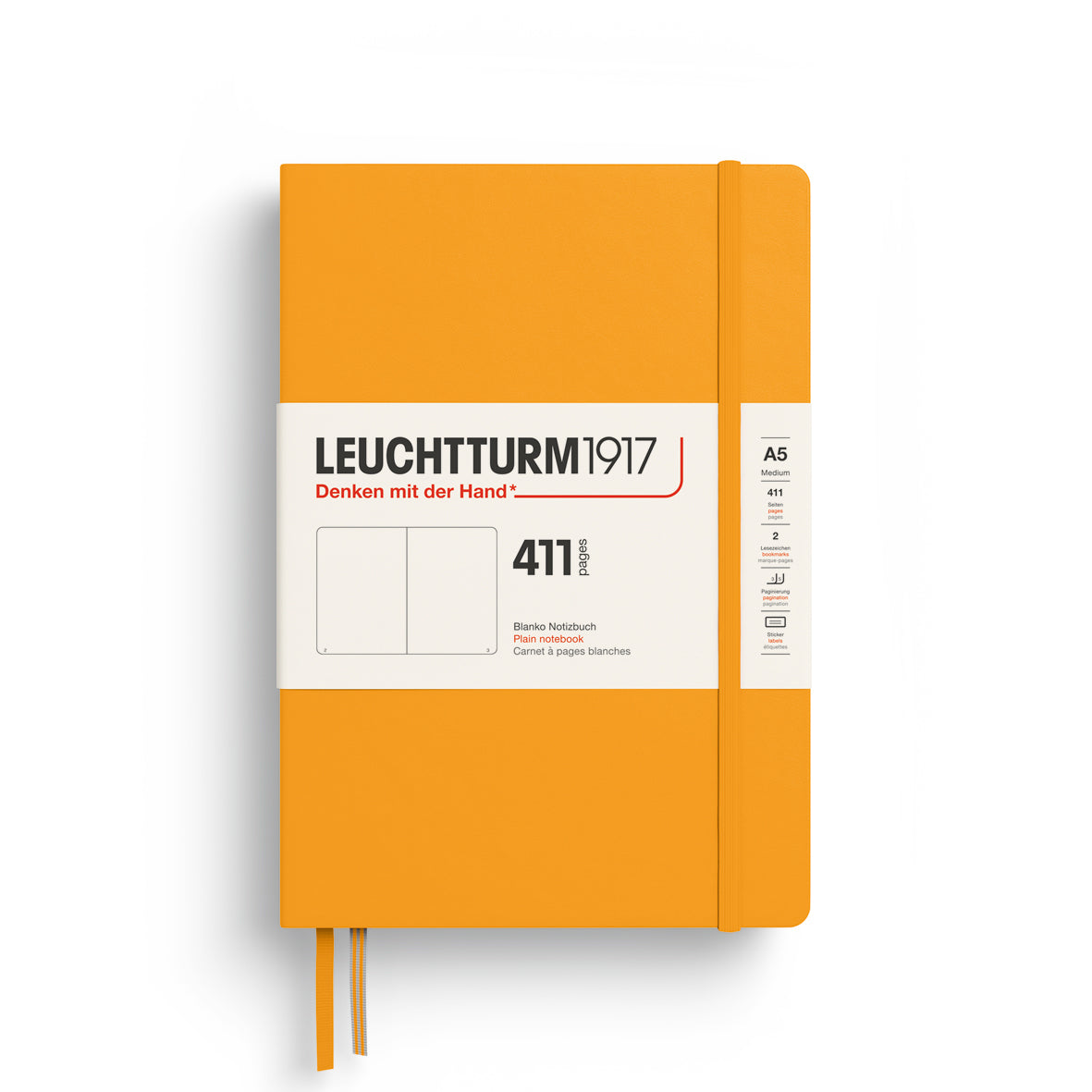 LEUCHTTURM1917 Notebook Medium (A5) HC, 411 Numbered pages, Plain - Ri ...