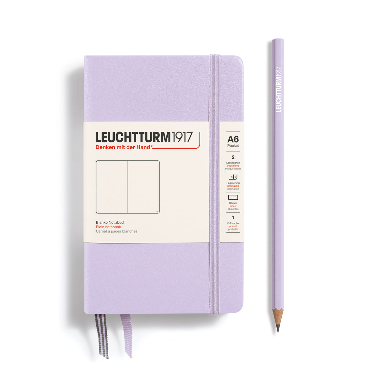 LEUCHTTURM1917 Notebook Hardcover Pocket (A6), 187 pages, Plain - Lila ...
