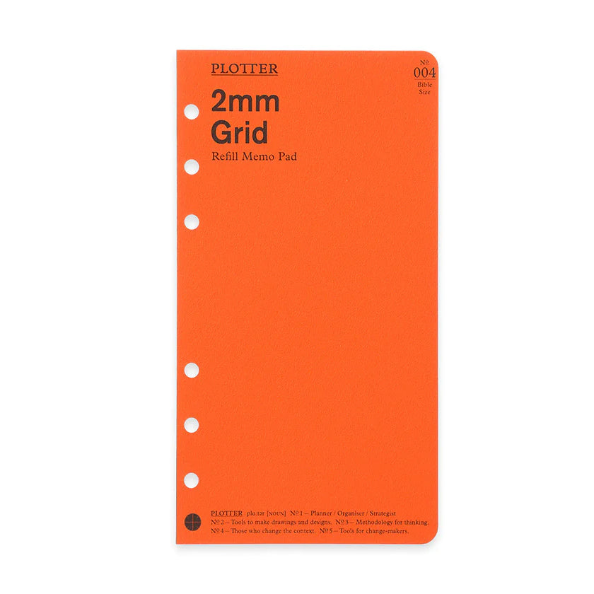 PLOTTER 2mm Grid Memo Pad (80 Sheets) - Bible Size – Flax Pen to Paper