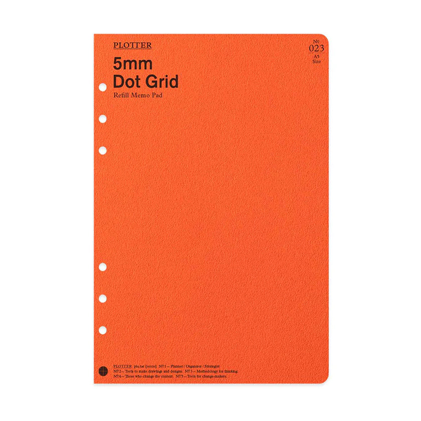 PLOTTER 5mm Dot Grid Memo Pad (80 Sheets) - A5 Size – Flax Pen to Paper