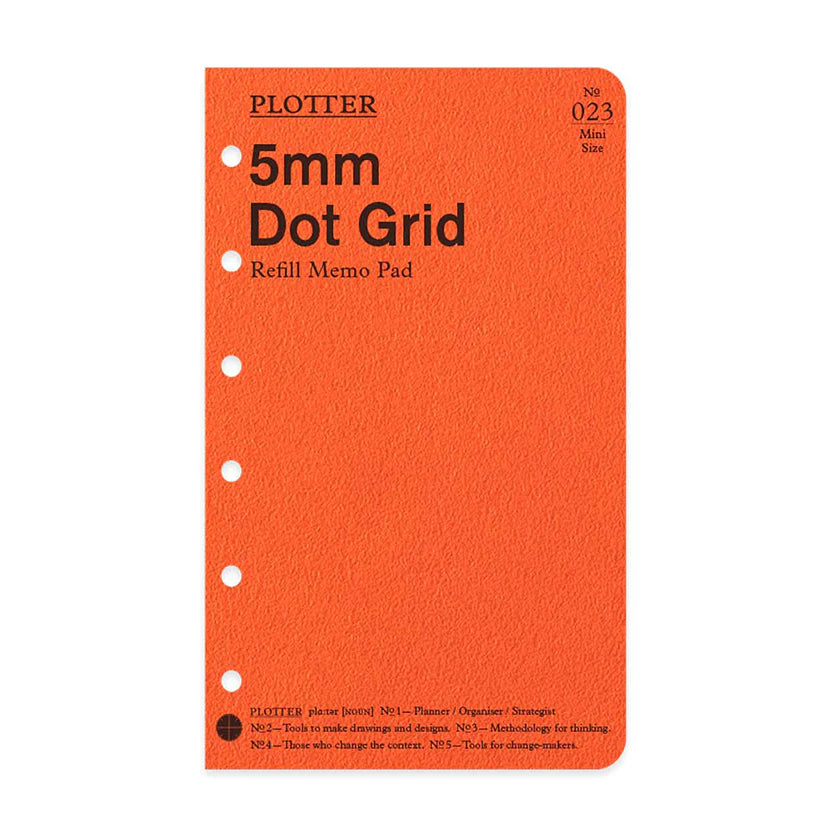 PLOTTER 5mm Dot Grid Memo Pad (80 Sheets) - Mini Size – Flax Pen to Paper