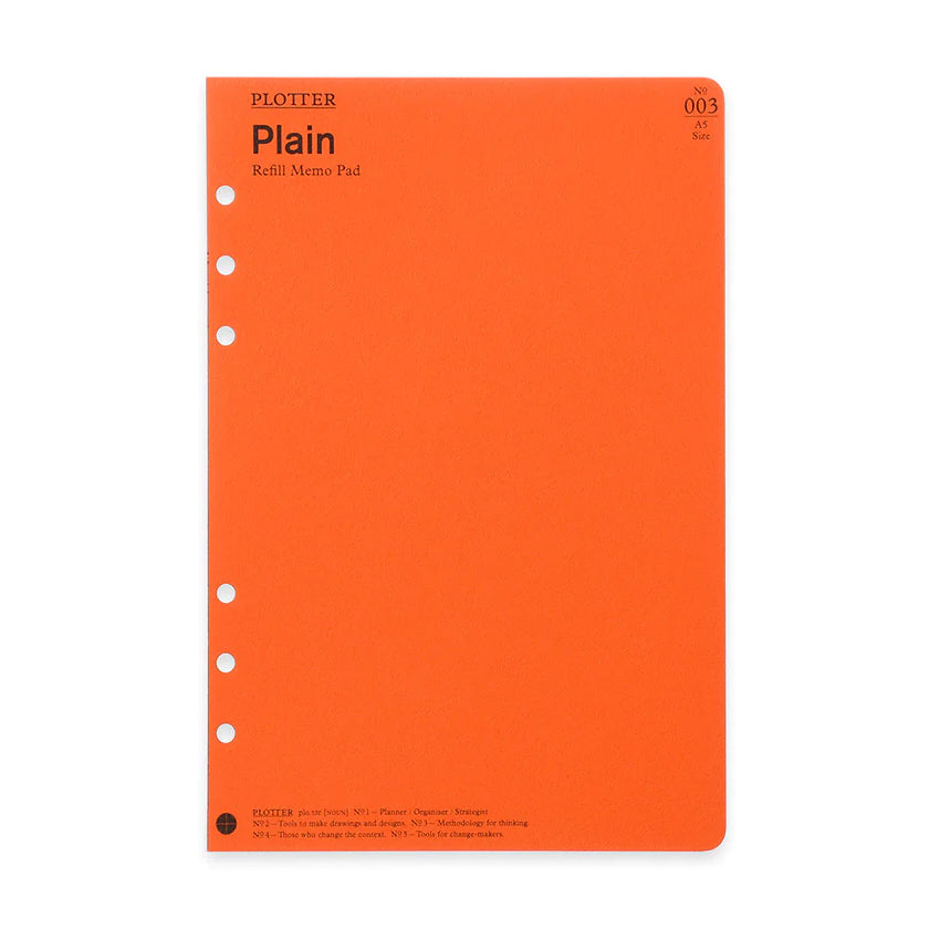 PLOTTER Plain Memo Pad (80 Sheets) - A5 Size – Flax Pen to Paper