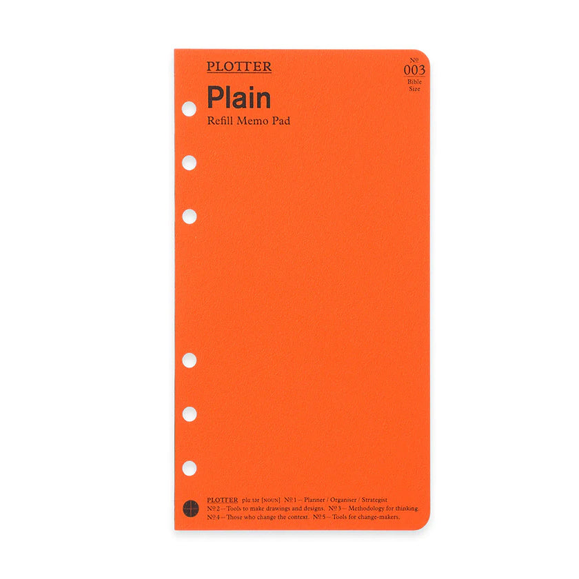 PLOTTER Plain Memo Pad (80 Sheets) - Bible Size – Flax Pen to Paper