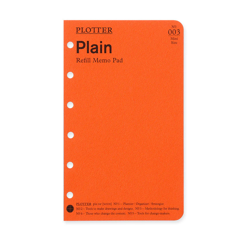 PLOTTER Plain Memo Pad (80 Sheets) - Mini Size – Flax Pen to Paper
