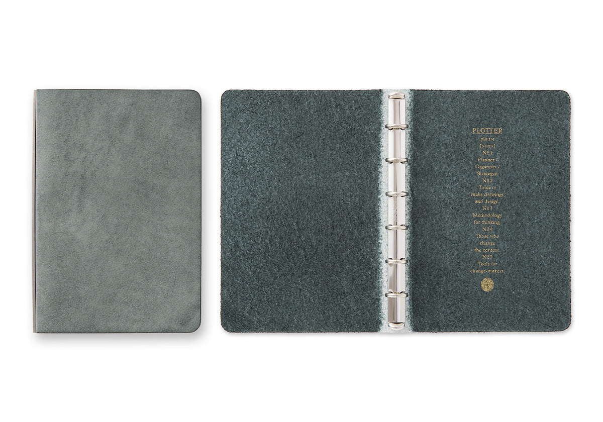 PLOTTER Shiranami 6-Ring Leather Binder Mini – Flax Pen to Paper