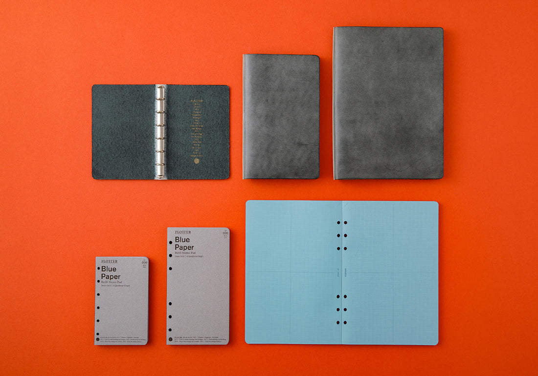 PLOTTER Shiranami 6-Ring Leather Binder Mini – Flax Pen to Paper