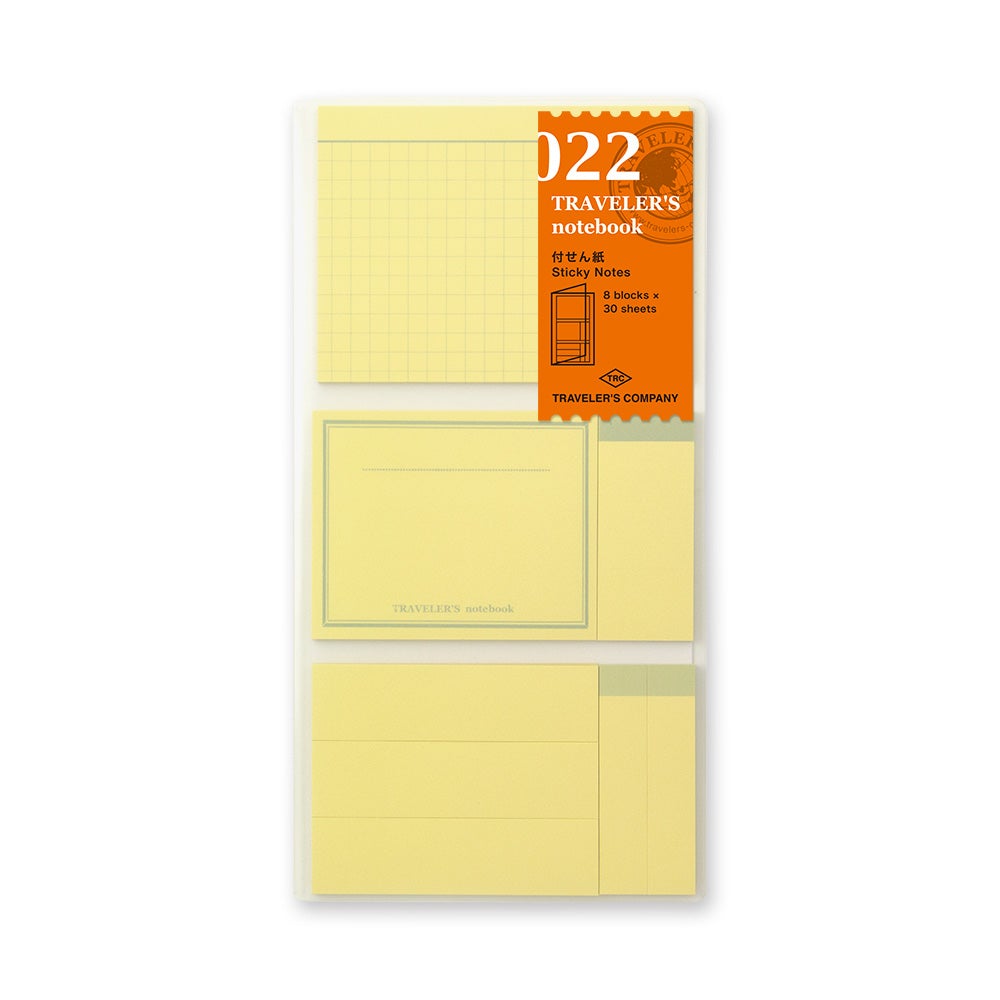 TRAVELER'S Notebook Standard Size Refill - 022 Sticky Notes – Flax Pen ...
