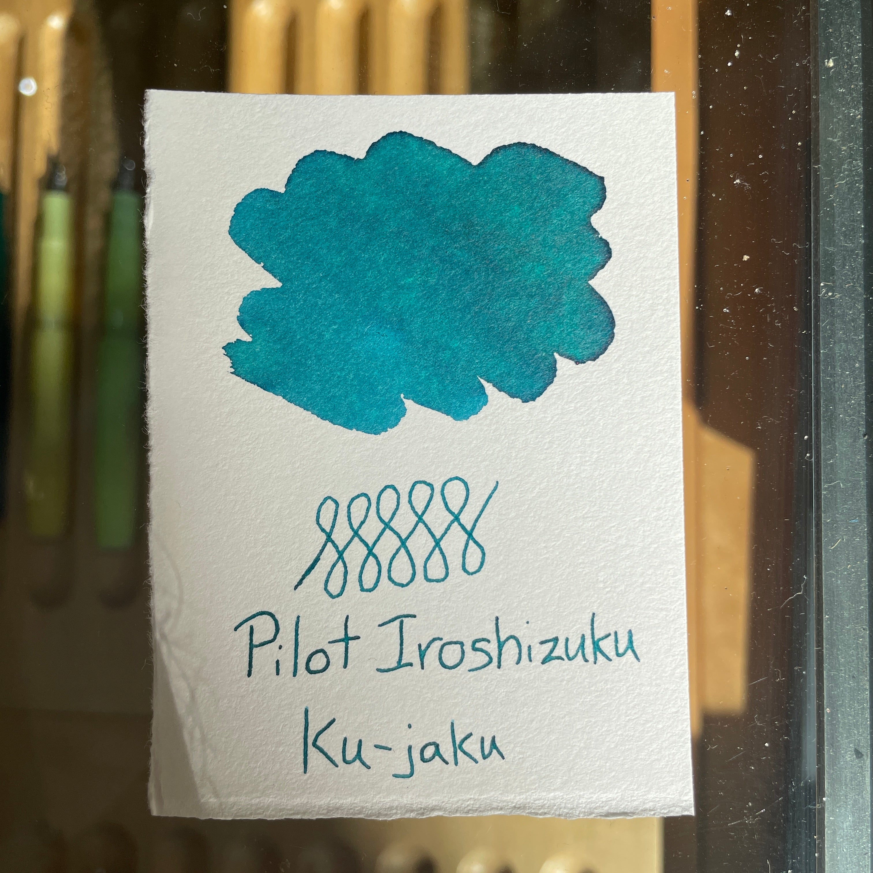 Pilot Iroshizuku Bottled Fountain Pen Ink (50ml) - Peacock (Ku-Jaku ...