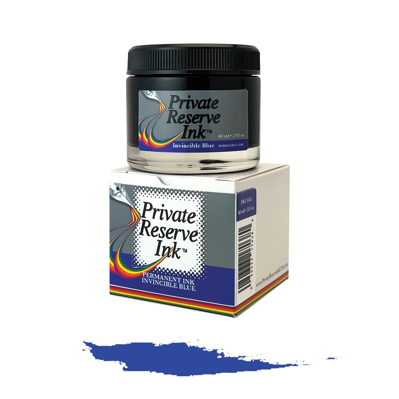 Private Reserve Waterproof Fountain Pen Ink (60mL) - Invincible Blue ...